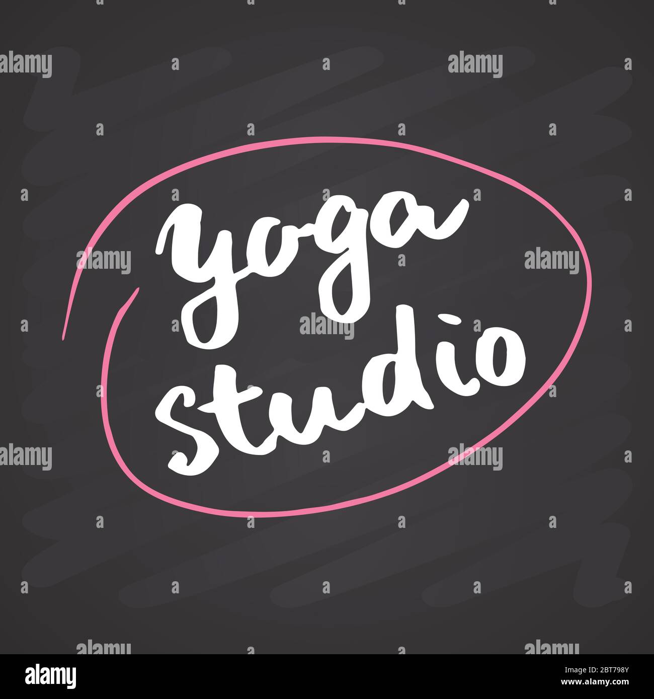 Yoga studio Lettering label. Calligraphic Hand Drawn yoga sketch doodle ...