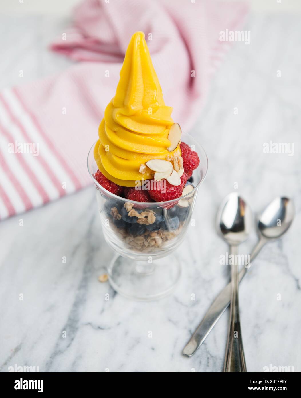 Glass of ice cream Stock Photo - Alamy