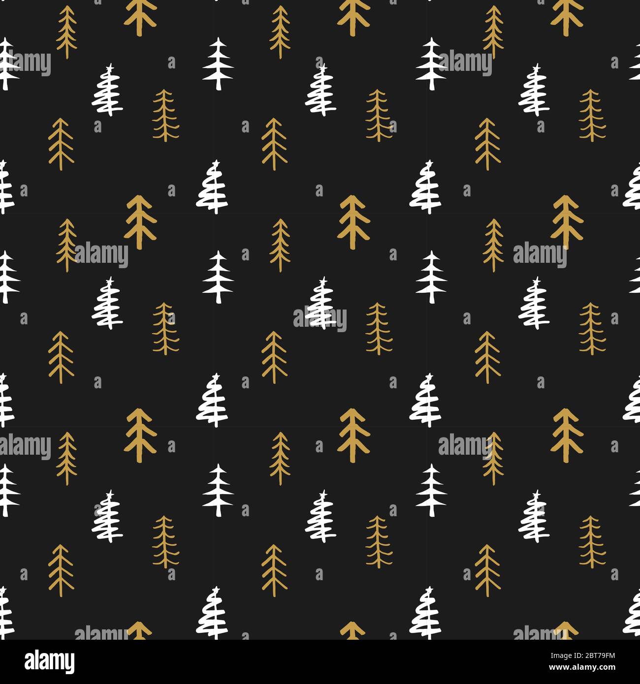 Pine tree seamless pattern. New Year and Christmas background, vector Illustration Stock Vector ...
