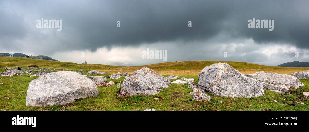 Stecci in Durmitor National Park in northeastern Montenegro. These ...
