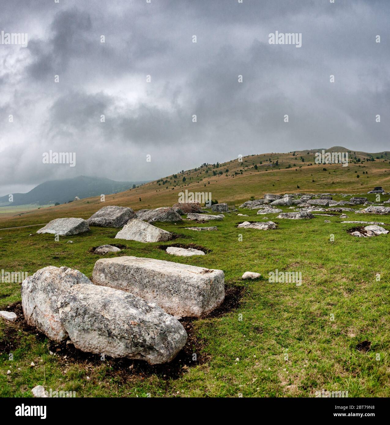 Stecci in Durmitor National Park in northeastern Montenegro. These ...