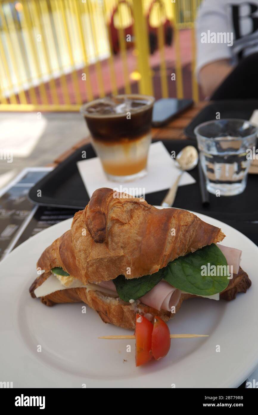 Croissant in the bar Stock Photo - Alamy