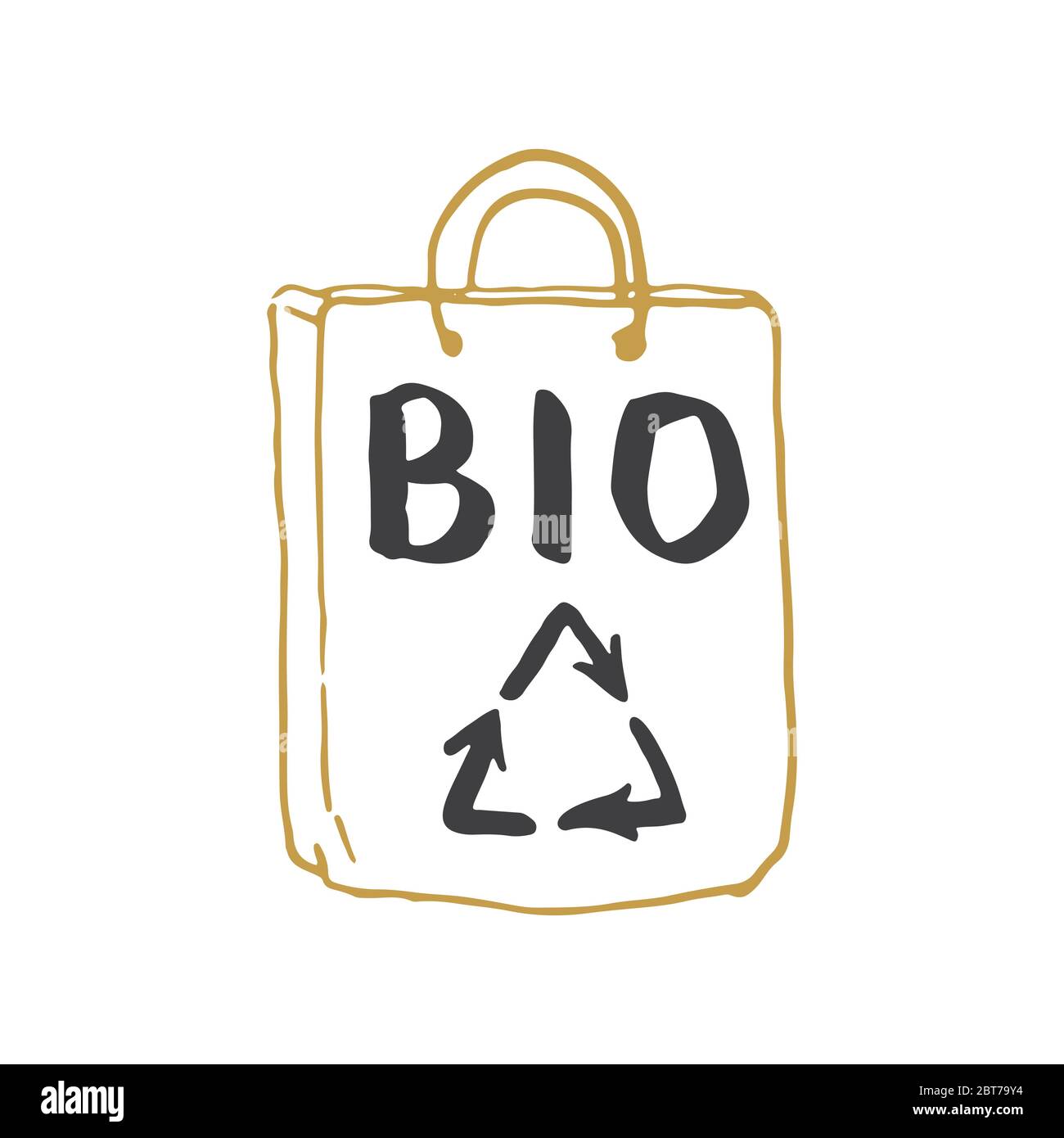 Bio Lettering label. Calligraphic Hand Drawn eco friendly sketch doodle ...