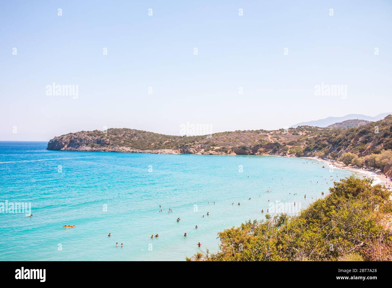 One of the best beaches on Crete, Greece. Voulisma beach near to Agios ...