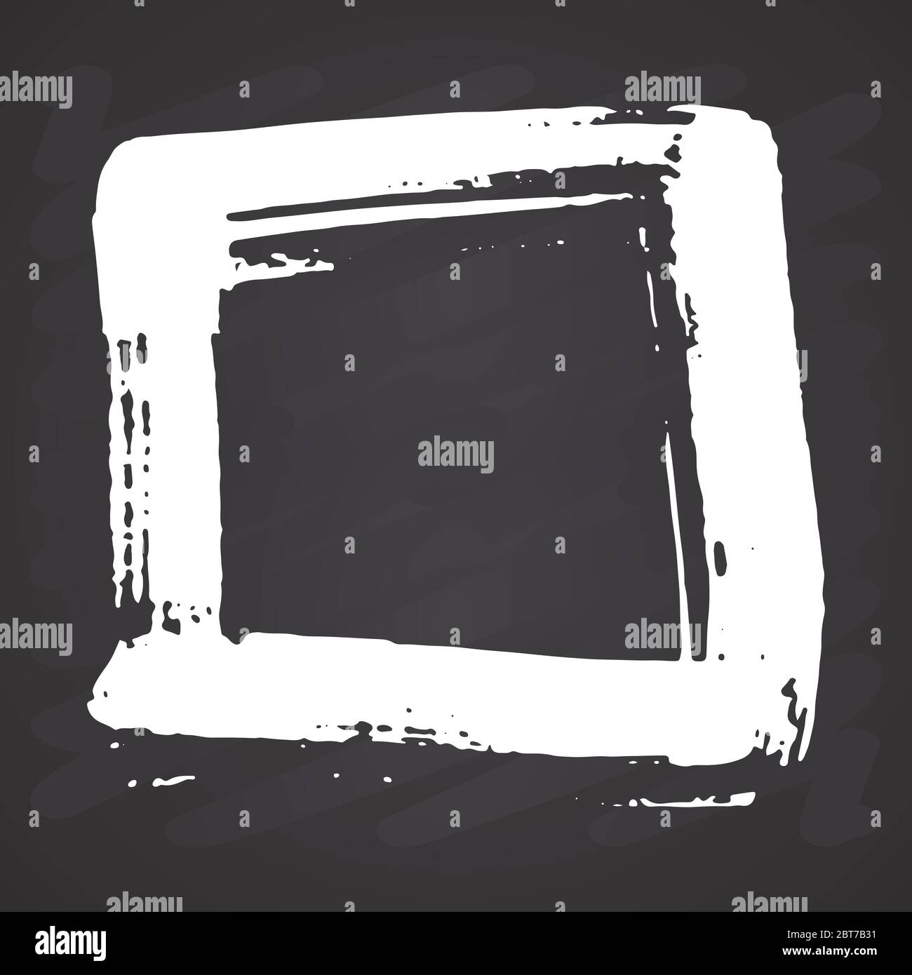 Frame or text box, grunge textured hand drawn elements set, vector ...