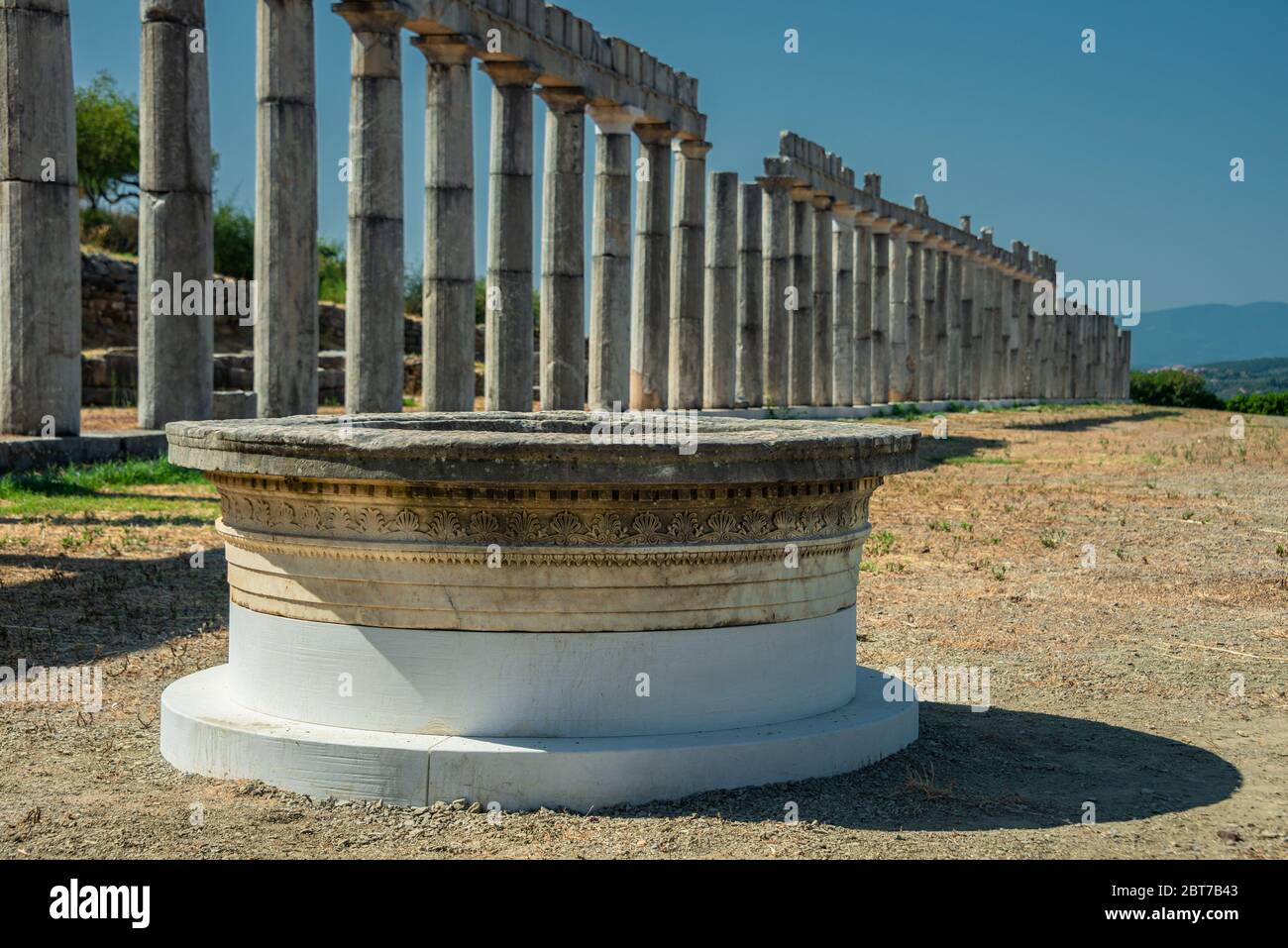 View of the Ancient Greek Stadium in Ancient Messini in Greece Stock ...