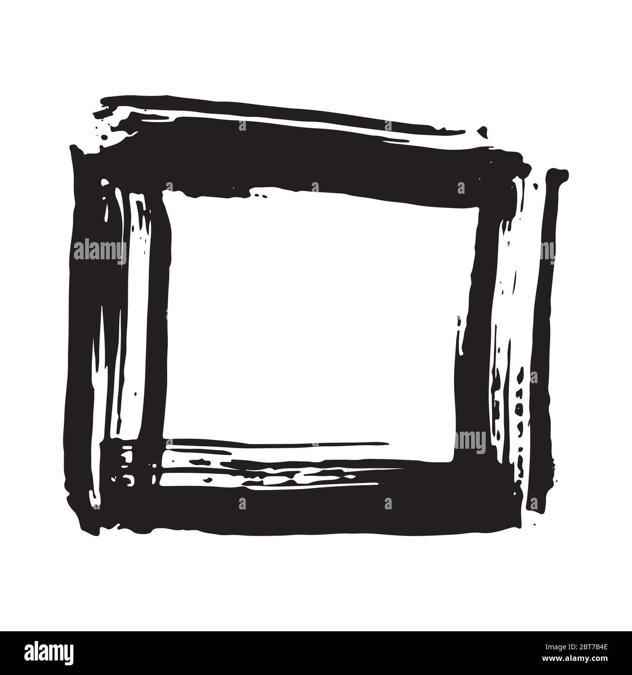 Frame or text box, grunge textured hand drawn elements set, vector ...