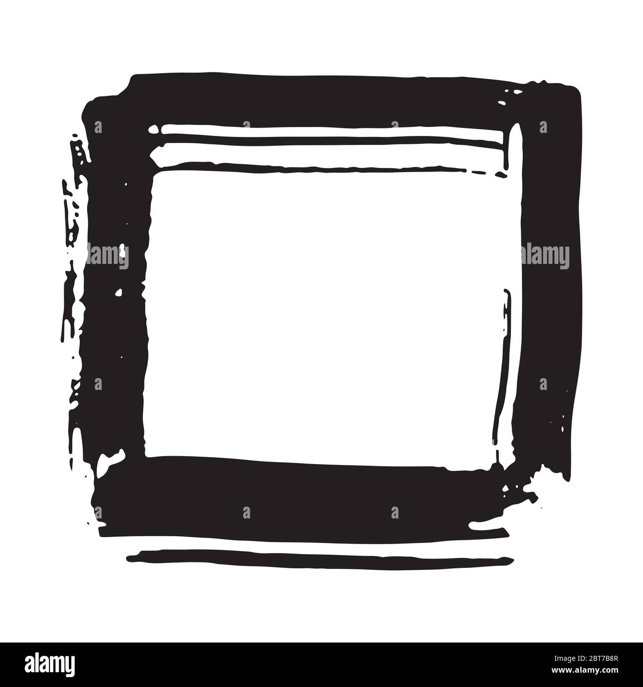 Frame or text box, grunge textured hand drawn elements set, vector ...