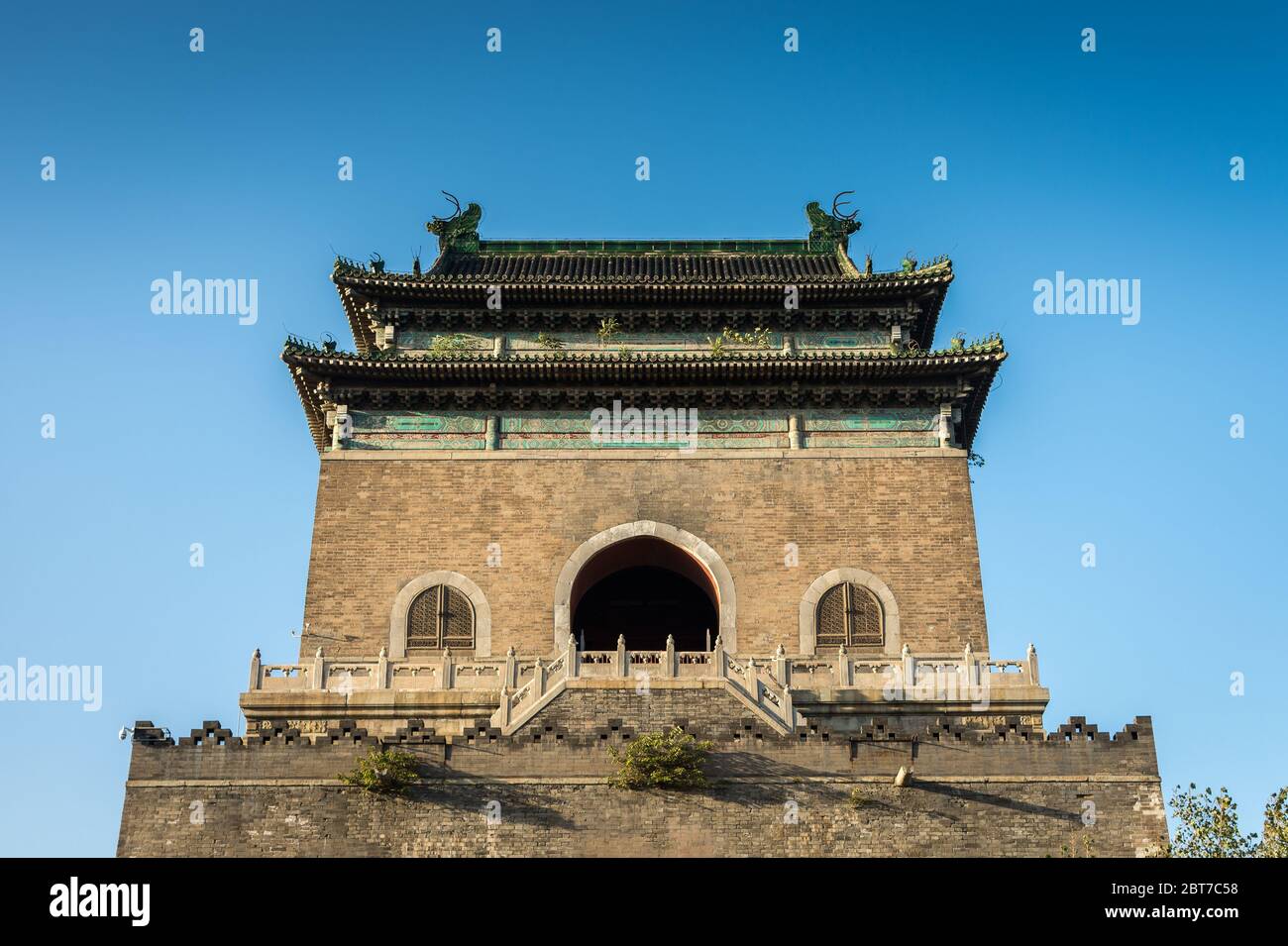 Bell Tower in Beijing, China, built in 1272 during the Yuan dynasty ...