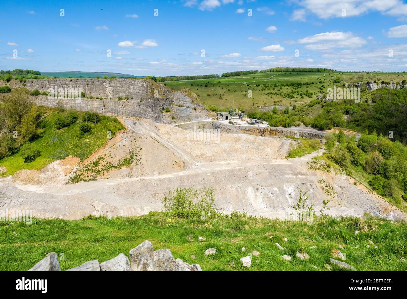 Topley Pike limestone quarry near Buxton, Derbyshire lies inside the ...