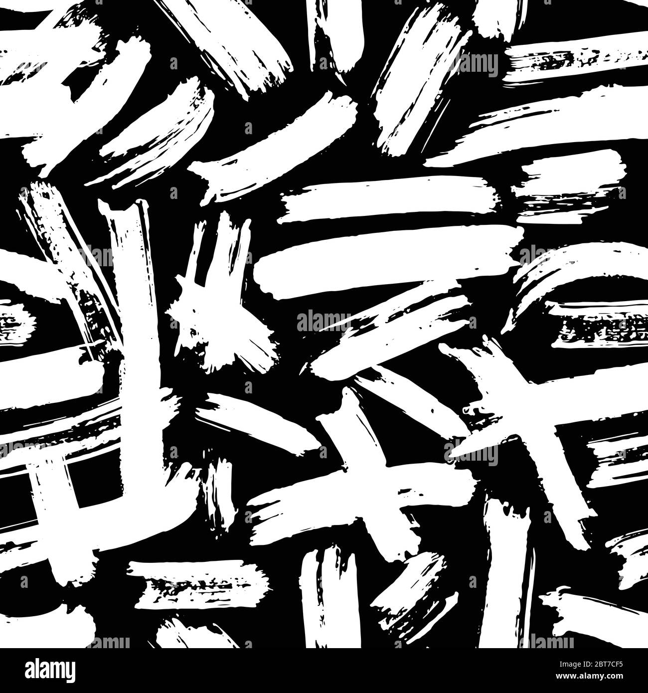 Brush stroke seamless pattern, hand drawn grunge textured background vector illustration Stock ...