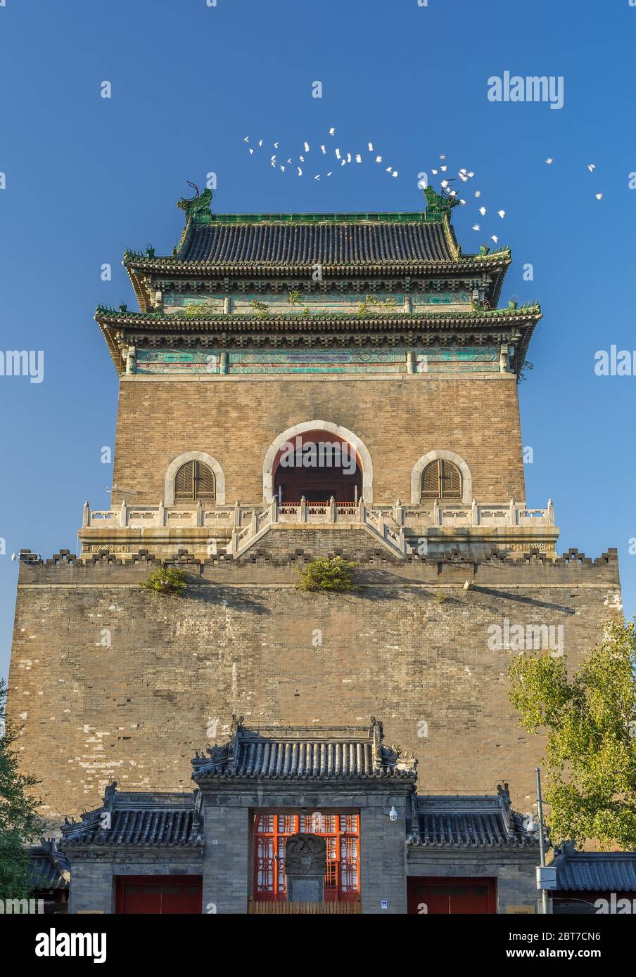 Bell Tower in Beijing, China, built in 1272 during the Yuan dynasty ...