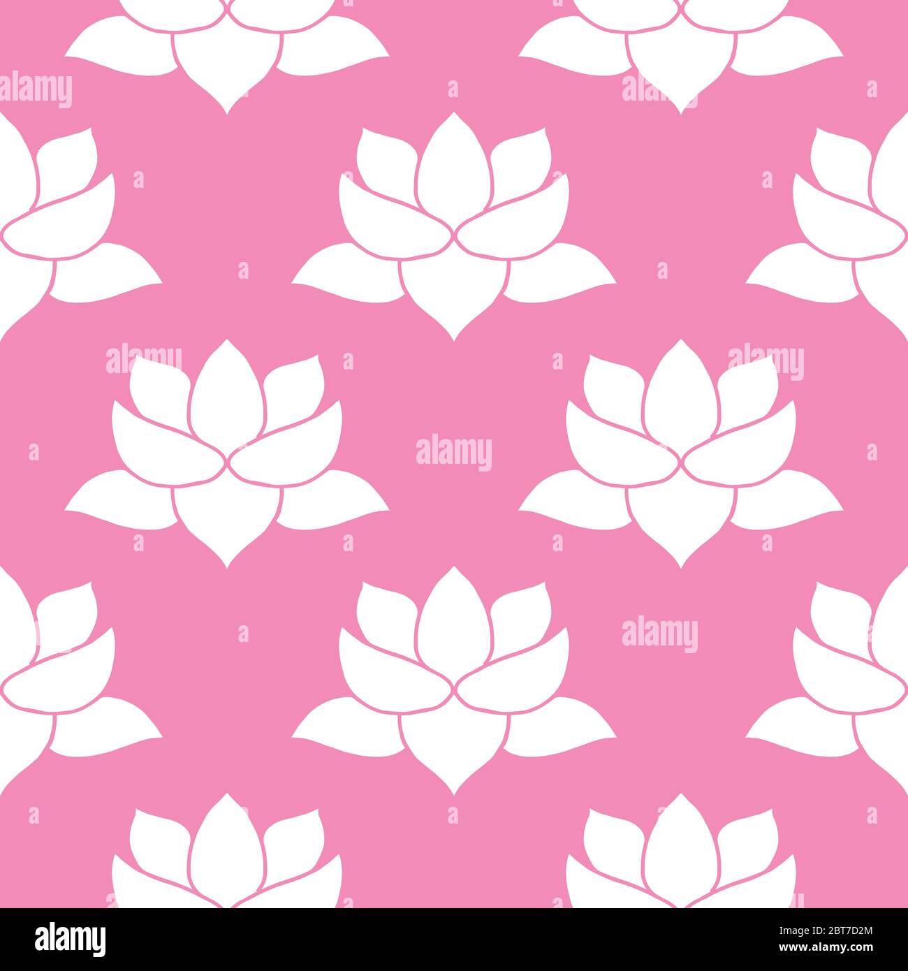 Lotus flower Seamless Pattern, Hand Drawn doodle background. Vector ... Lotus flower Seamless Pattern, Hand Drawn doodle background. Vector ...