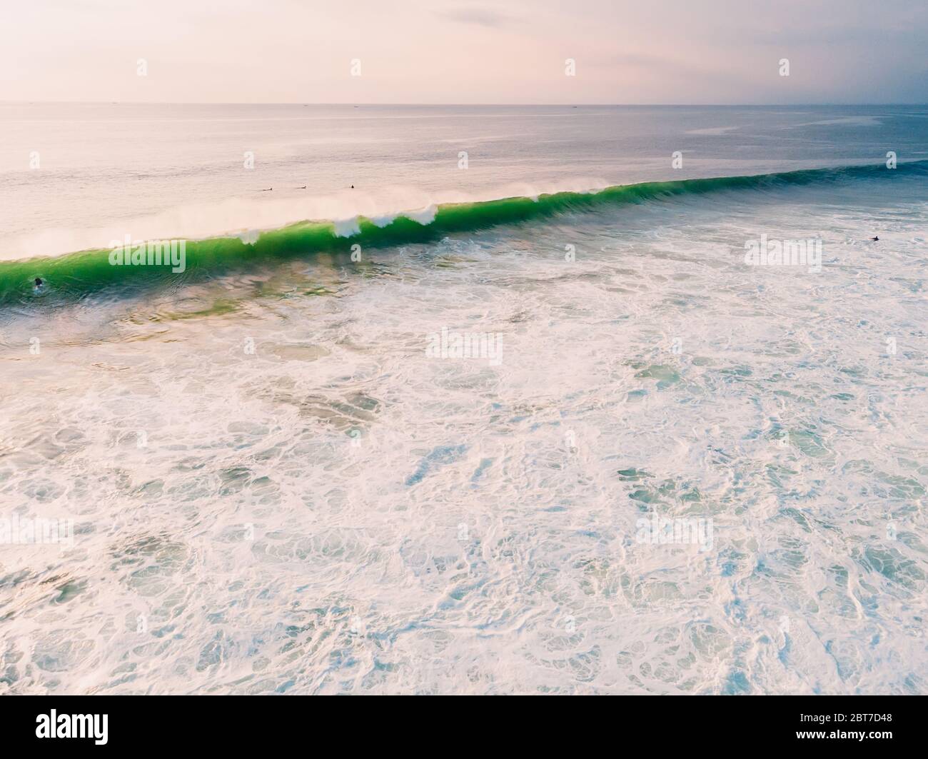 Aerial view of big wave in ocean. Biggest ocean waves in Bali Stock ...