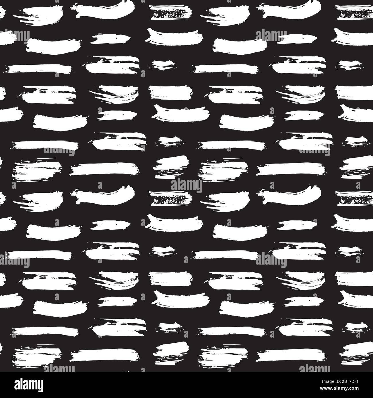 Brush stroke seamless pattern, hand drawn grunge textured background vector illustration Stock ...