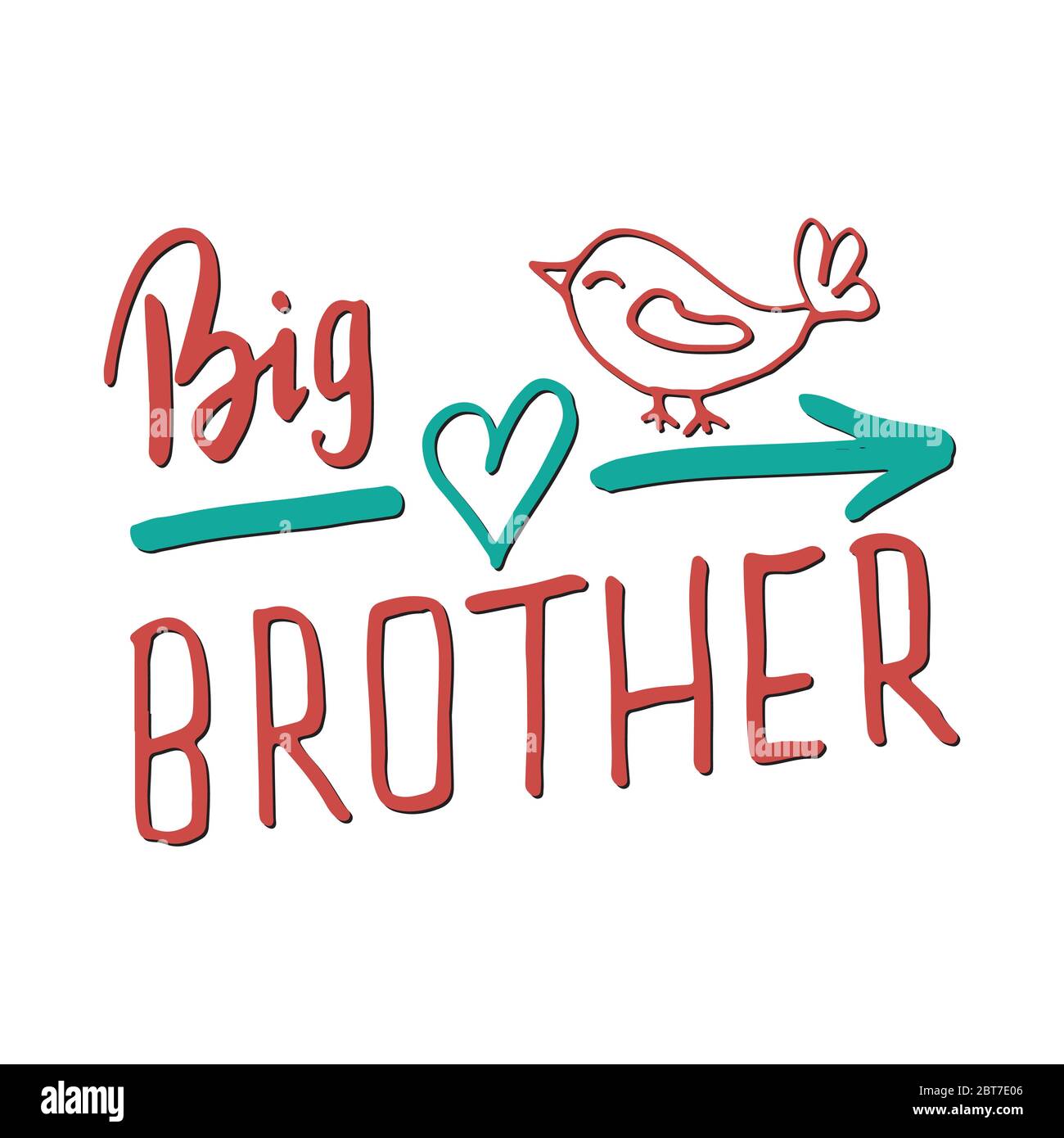 Big brother, Calligraphic Lettering sign, child nursery printable ...