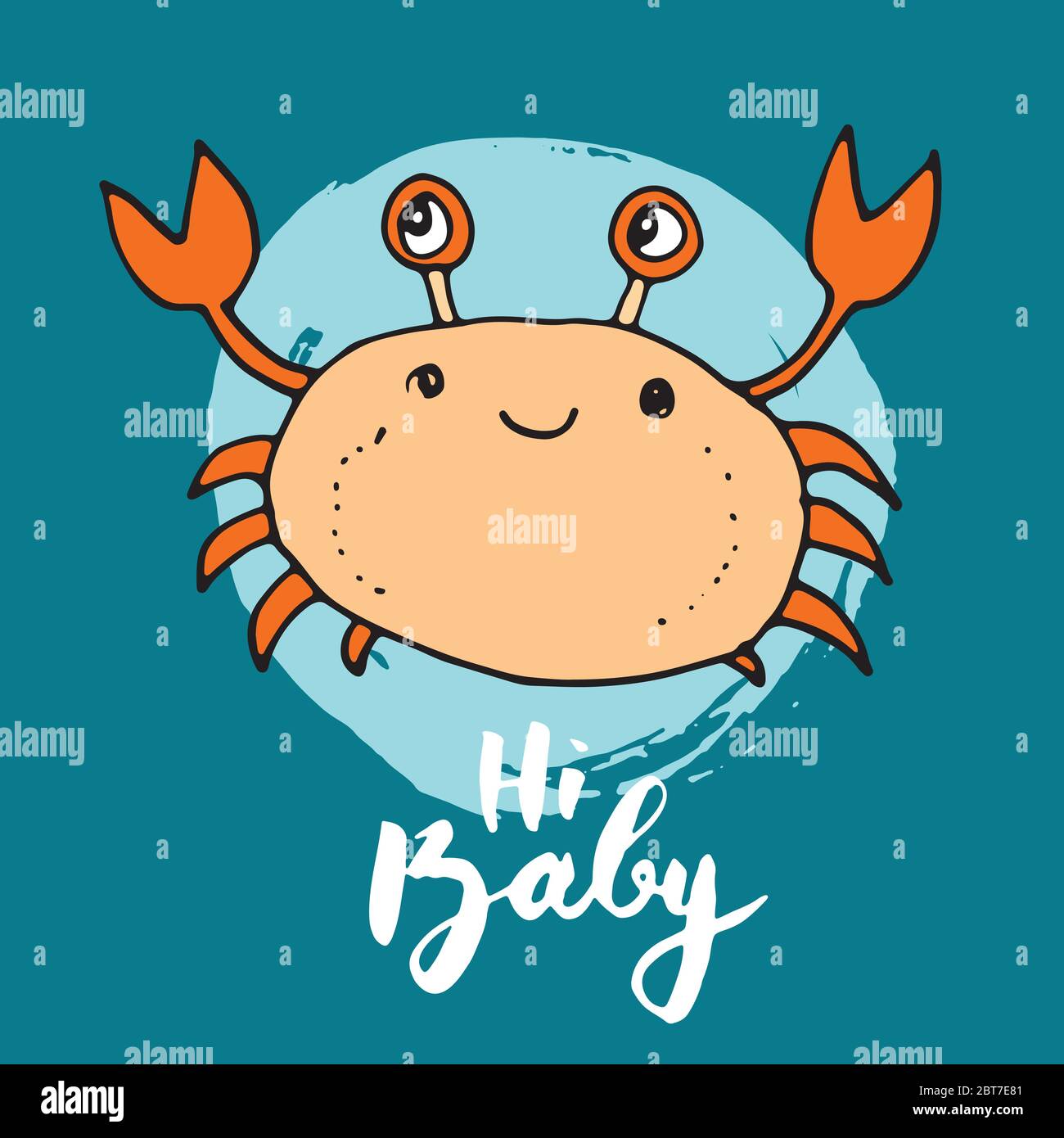 Cute Baby Cartoon Crab