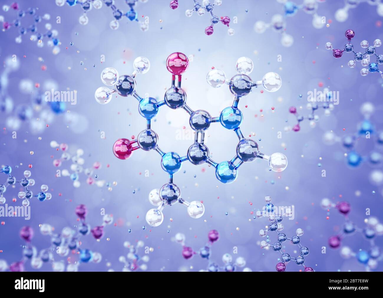 Caffeine Molecule Wallpaper