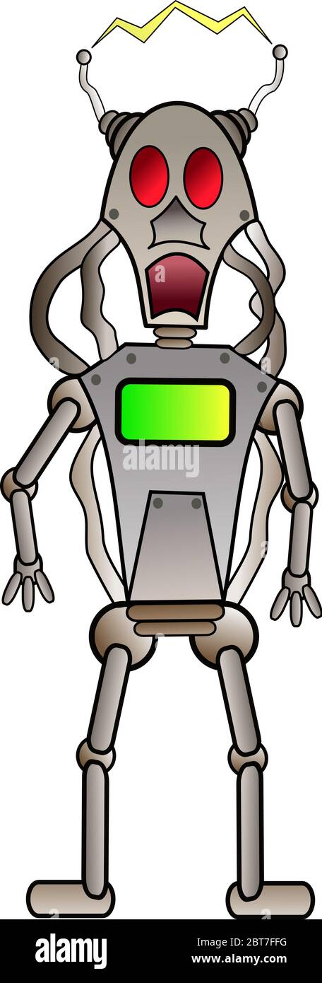 Image of a robot with antennas Stock Photo - Alamy