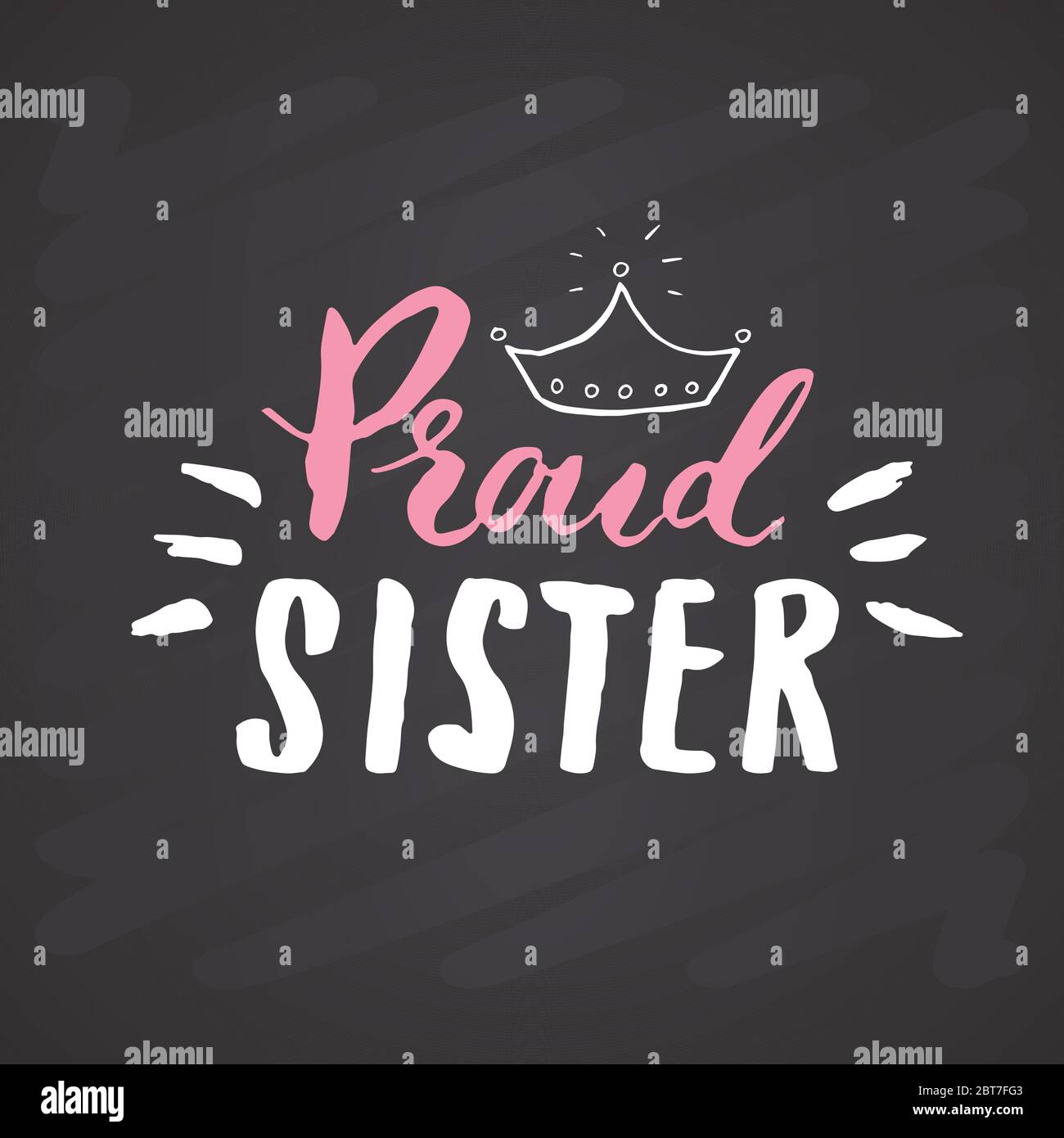 Sister calligraphic Lettering sign, child nursery printable phrase ...