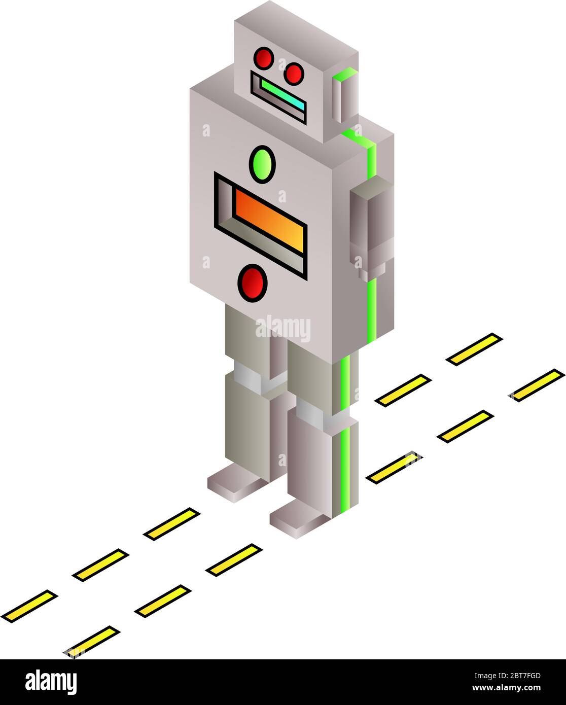 Isometric image of a robot Stock Photo - Alamy