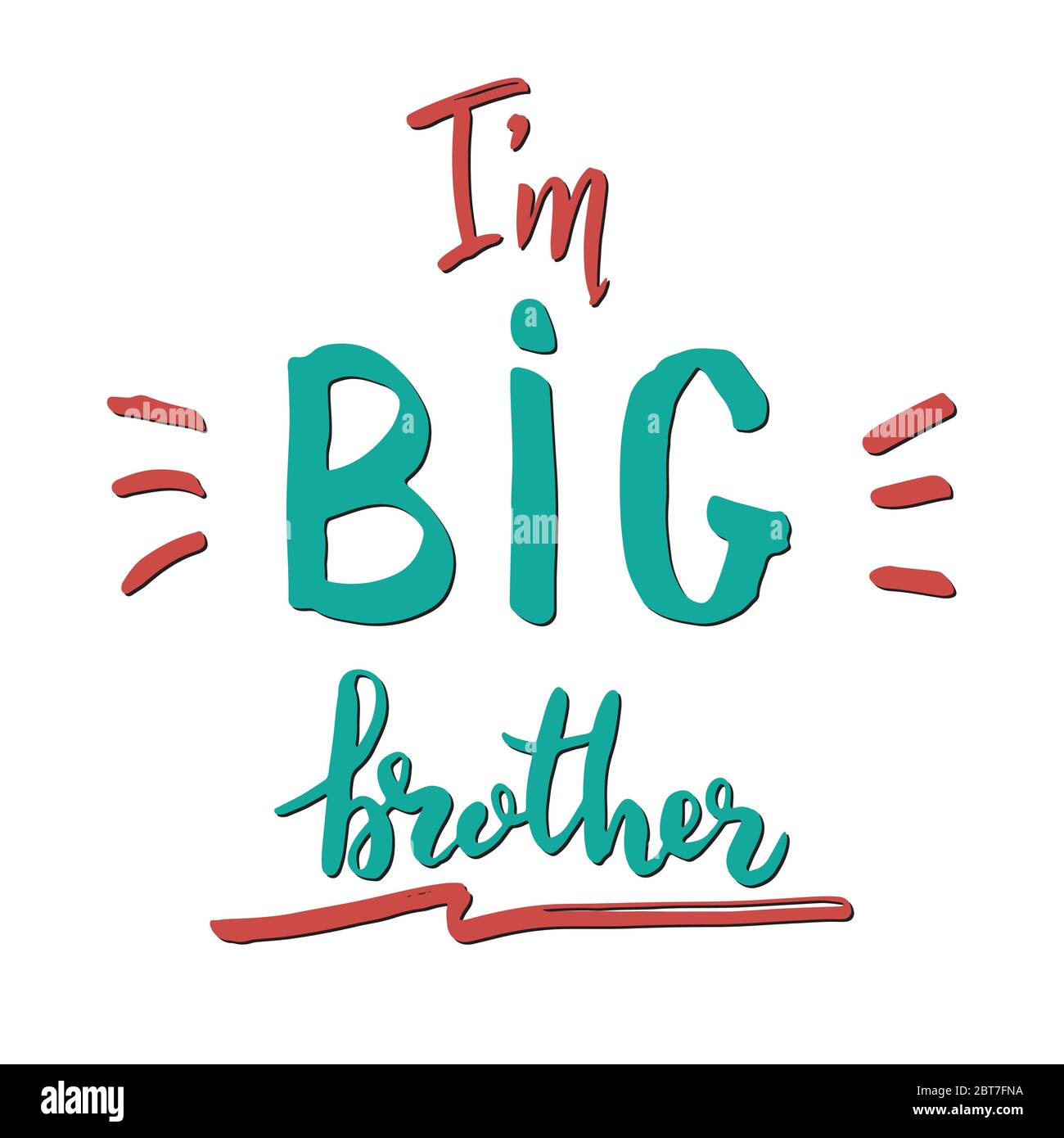 Big brother, Calligraphic Lettering sign, child nursery printable ...