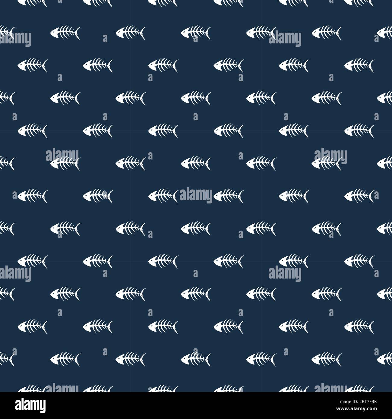 Fish bones Seamless pattern. Fish skeleton doodle, Hand drawn Cartoon Vector illustration Stock ...
