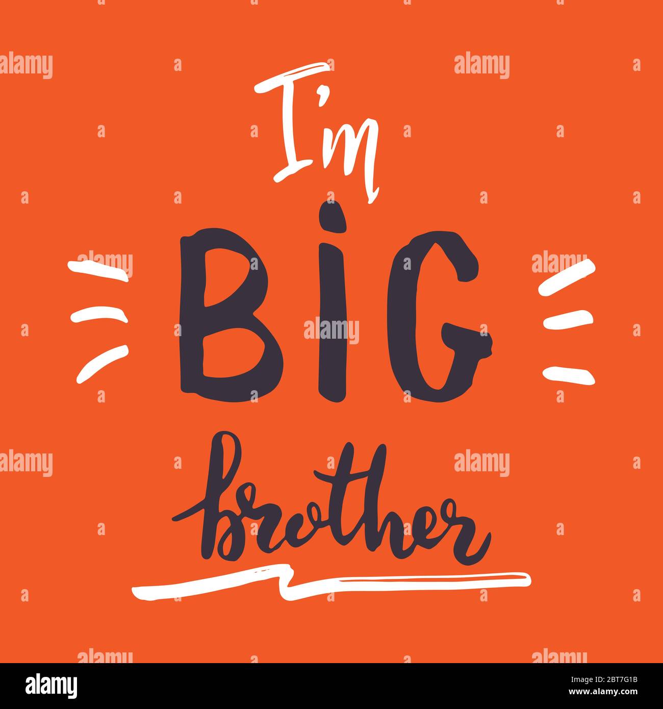 Big brother, Calligraphic Lettering sign, child nursery printable ...