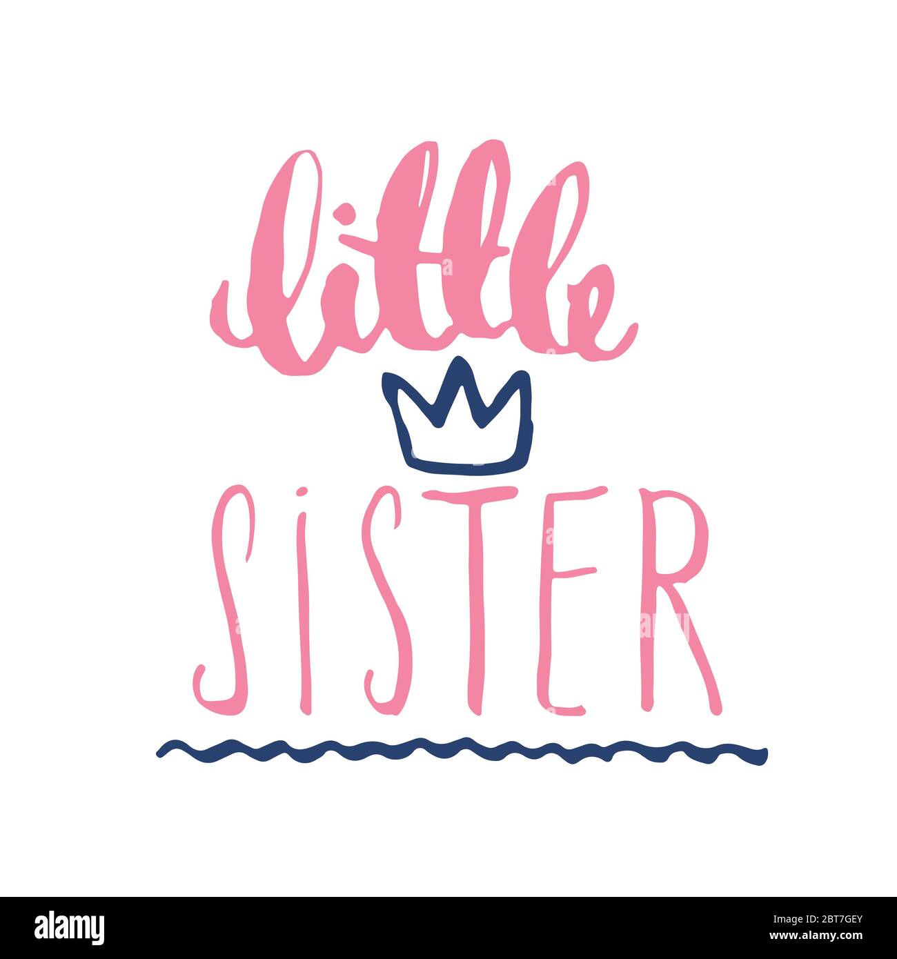 Sister calligraphic Lettering sign, child nursery printable phrase ...