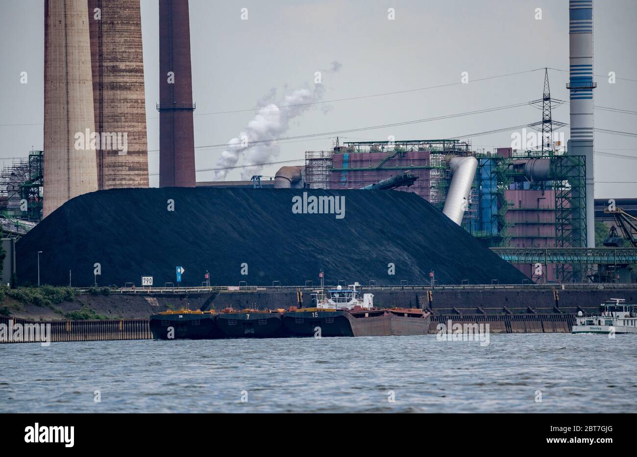 Coal storage at the river rhine hi-res stock photography and images - Alamy