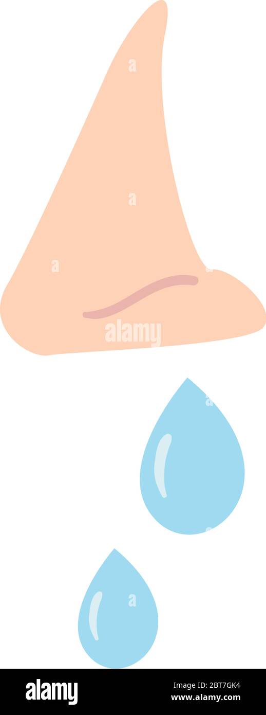nose with drops flat style icon design of Medical care health and ...