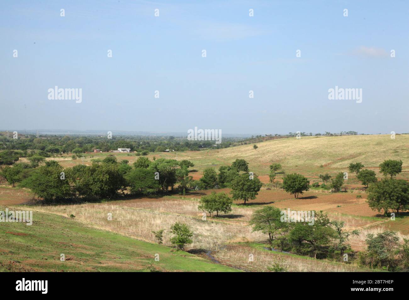 Beautiful Landscape, Village Surrounded by Greenery Mountain, Indian ...