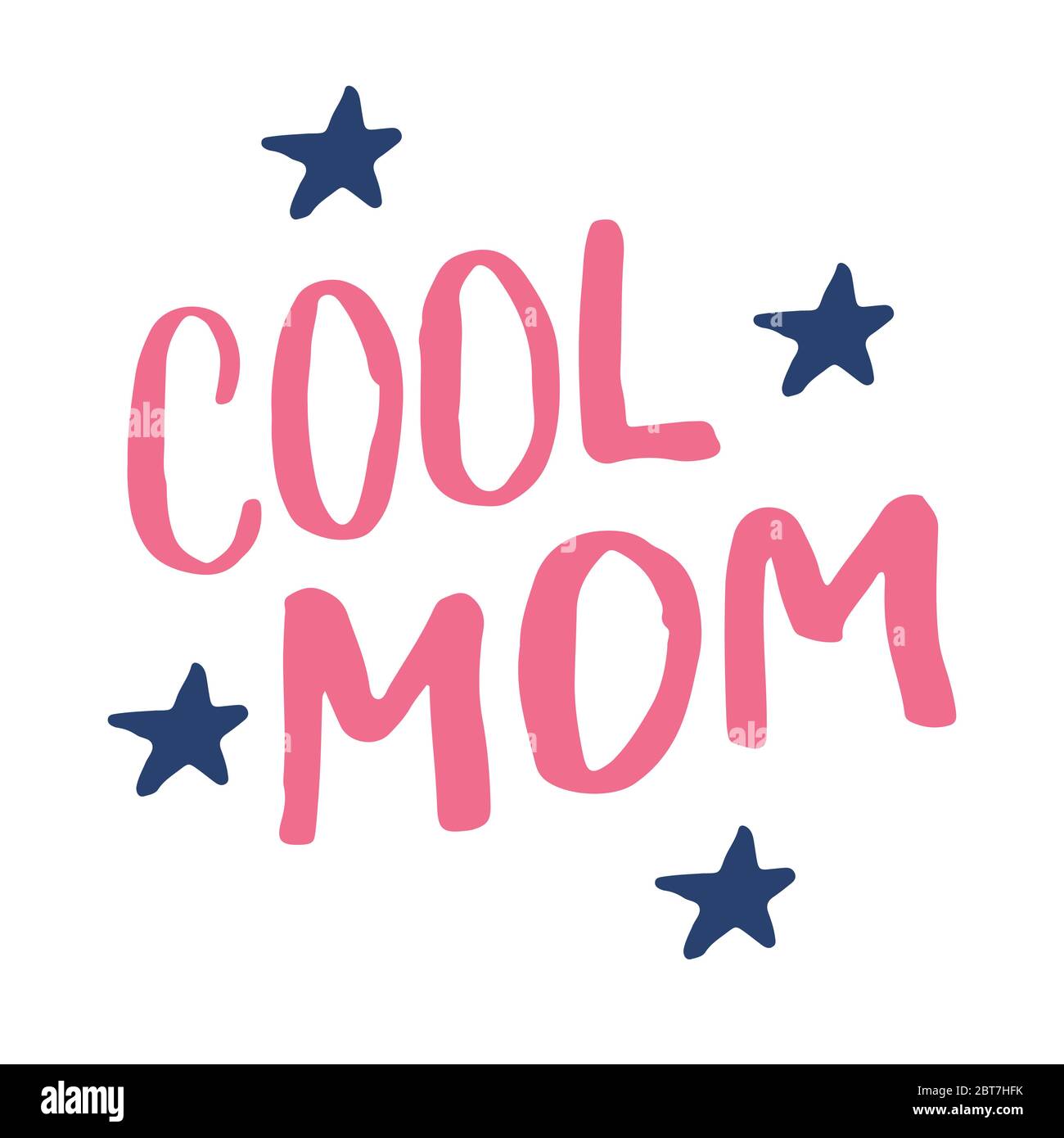 Cool mom, Calligraphic Letterings signs set, printable phrase set ...