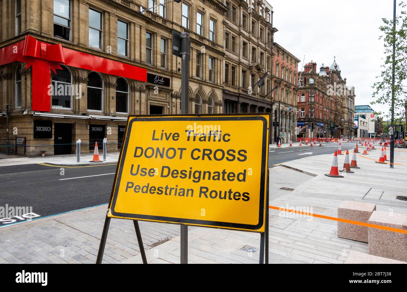 Victoria Street in Liverpool with new surface Stock Photo - Alamy