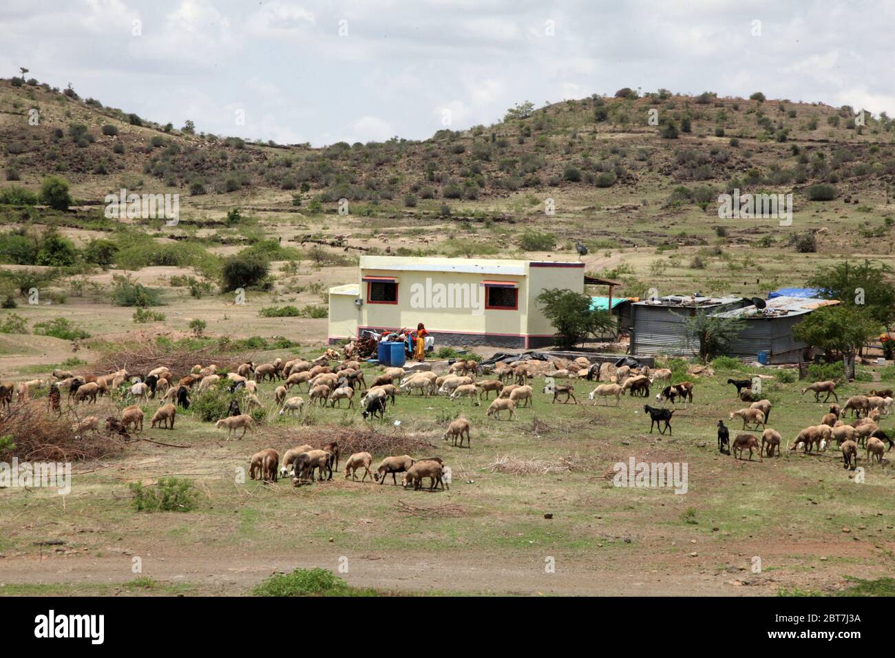 Beautiful Landscape, Village Surrounded by Greenery Mountain, Indian ...