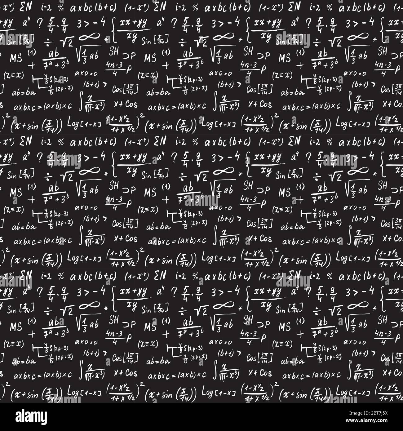 Math formulas seamless pattern, hand drawn, mathematical equations ... Math formulas seamless pattern, hand drawn, mathematical equations ...