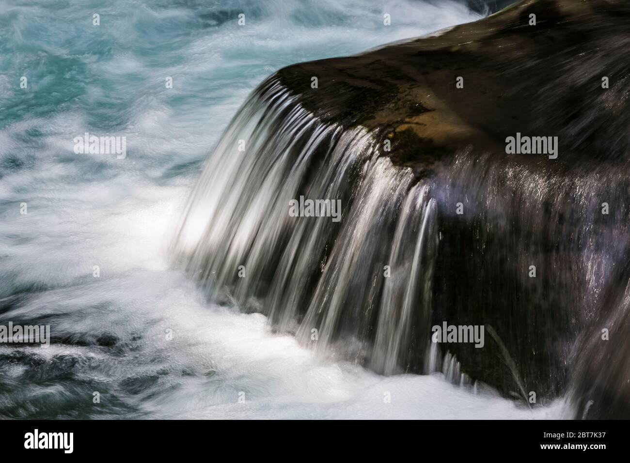 Small waterfall along the Dungeness River in, near the Upper Dungeness ...