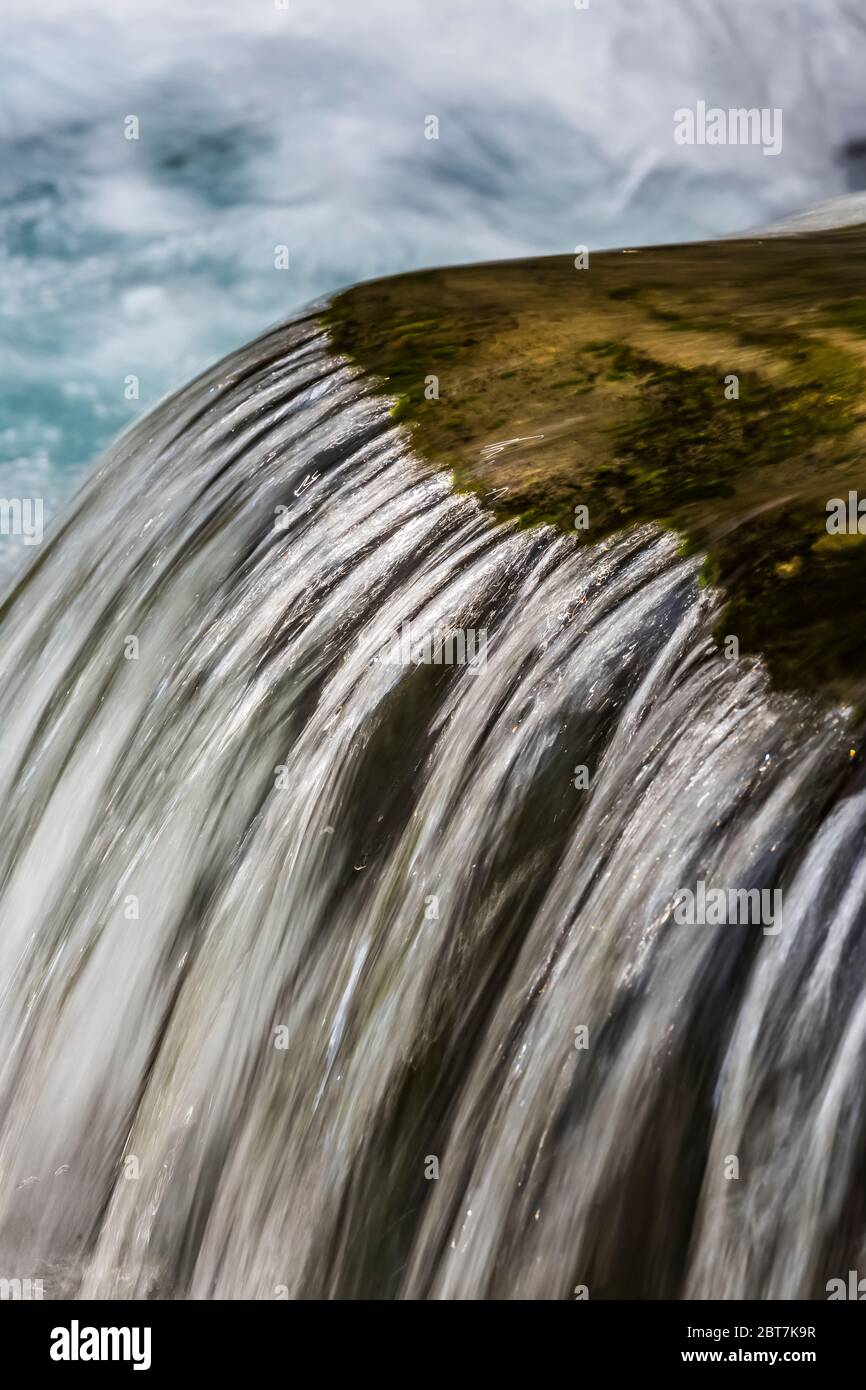 Small waterfall along the Dungeness River in, near the Upper Dungeness ...