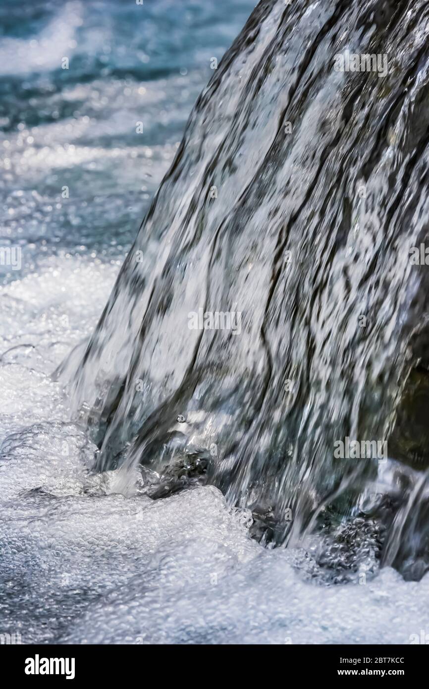 Small waterfall along the Dungeness River in, near the Upper Dungeness ...