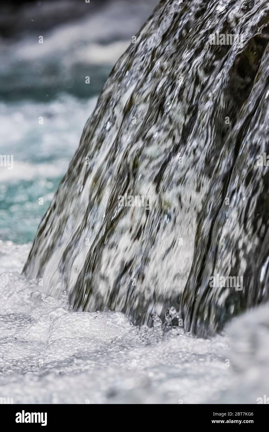 Small waterfall along the Dungeness River in, near the Upper Dungeness ...
