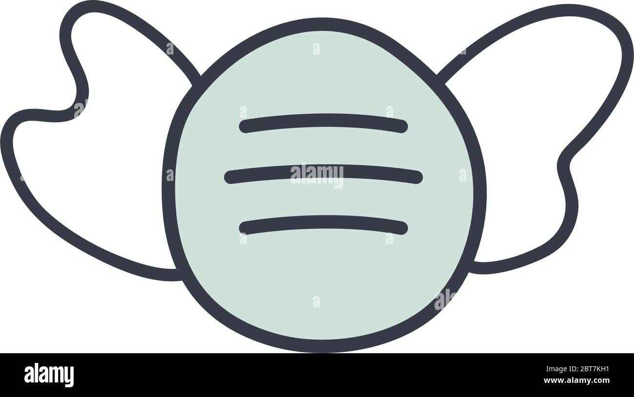 mask flat style icon design of Medical care health and emergency theme ...