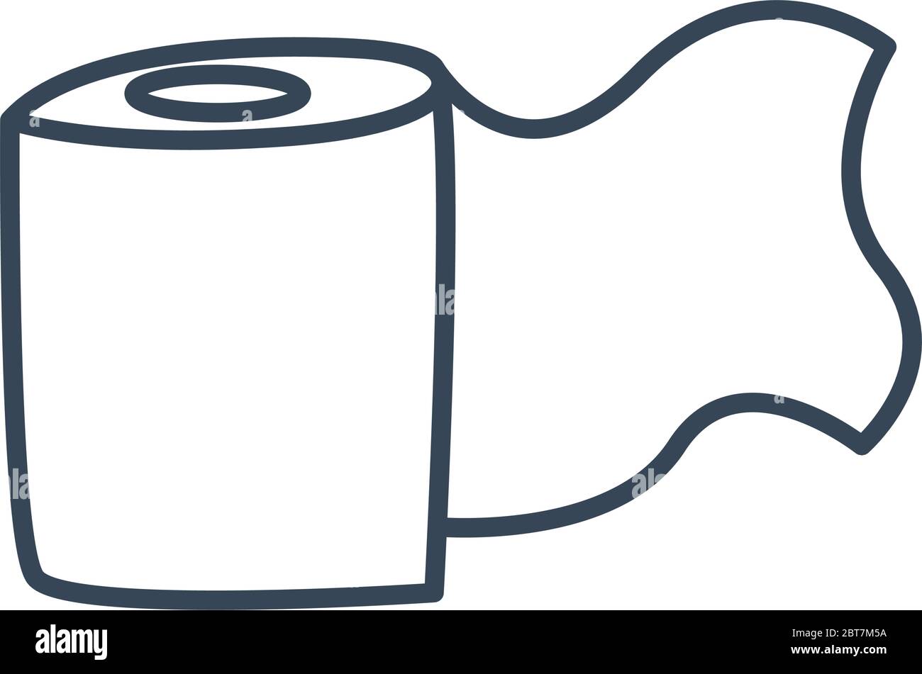 Toilet paper line style icon design, Hygiene wash health clean healthy ...