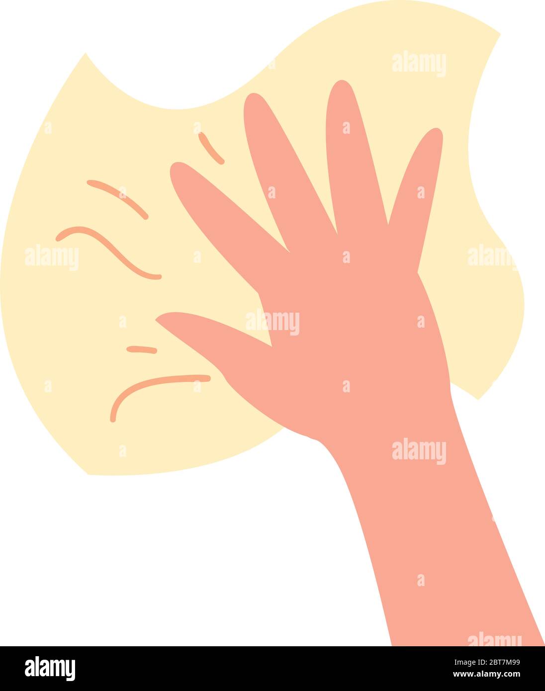 Hand with rag flat style icon design, Hygiene wash health clean healthy ...