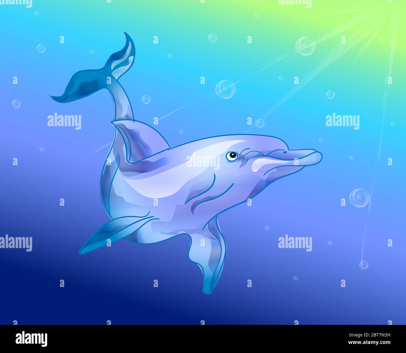 Dolphins Jumping In The Air Drawing