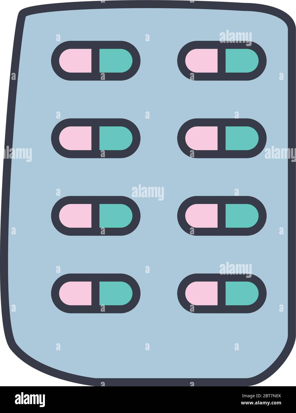 Pills flat style icon design of Medical care health and emergency theme ...