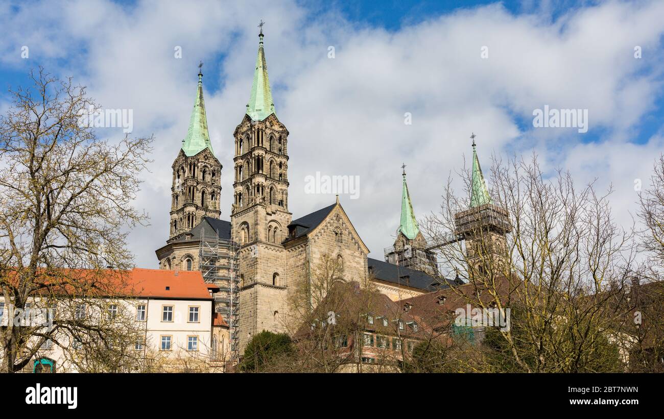 Panorama of Bamberg Cathedral (Bamberger Dom). An UNESCO World Heritage ...