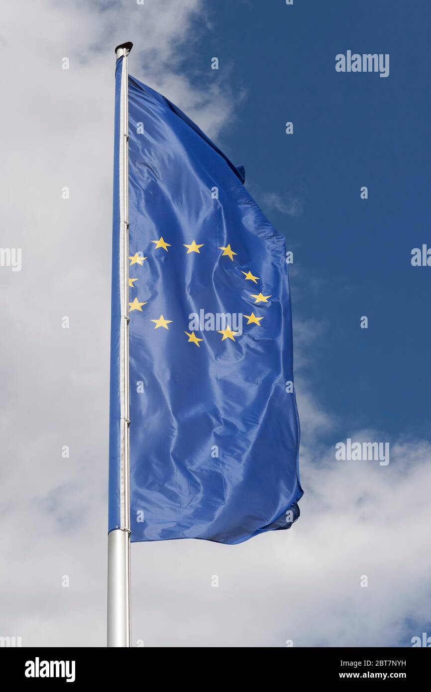 Waving European flag Stock Photo - Alamy