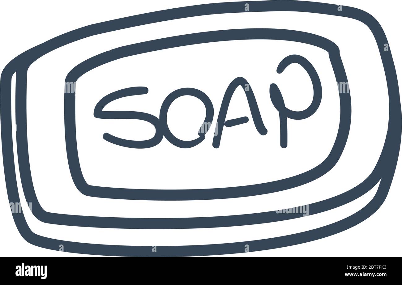 Soap bar line style icon design, Hygiene wash health clean healthy ...