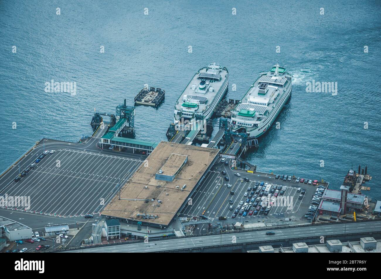 Seattle ferry aerial hi-res stock photography and images - Alamy