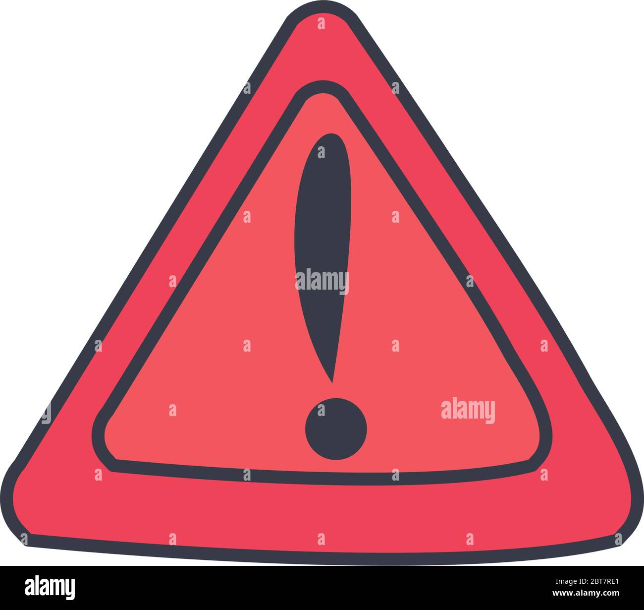 Exclamation mark banner flat style icon design, Alarm caution warning ...